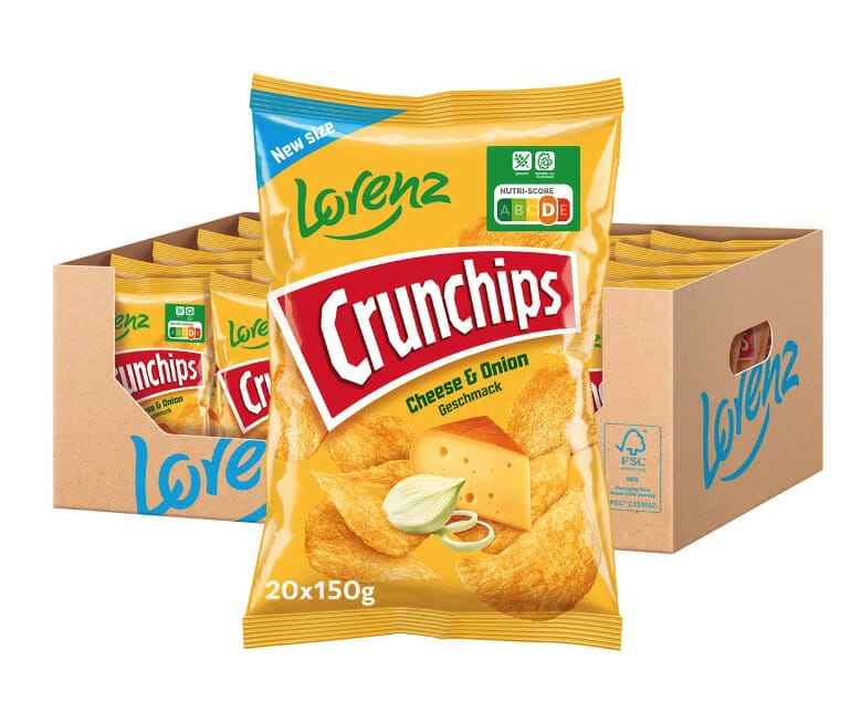 Lorenz Snack World Crunchips Cheese & Onion 20 x 150 g - 39% Rabatt ...